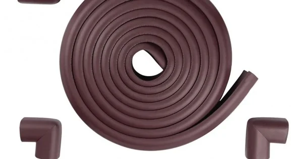 Sharp Edge Bumper Pad & Edge Protector Combo Set, Brown - MEGASHY40