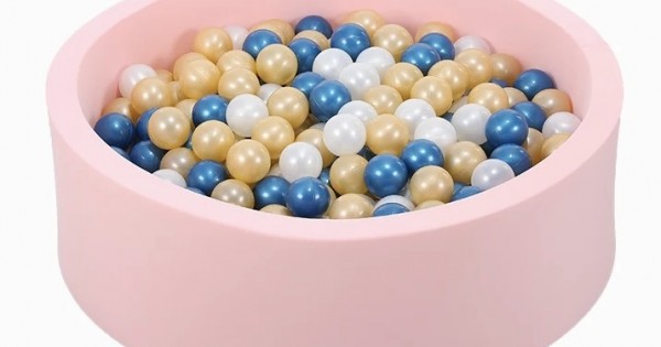 Bubbas Large Foam Ball Pit with Removable Velvet Cover & 100 Balls ...