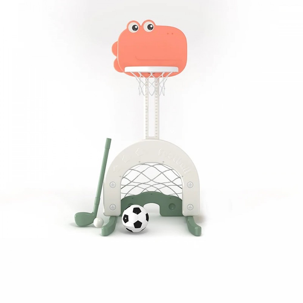 3 in 1 Toddler Dinosaur Basketball, Football and Golf Play Set - MEGFD0X