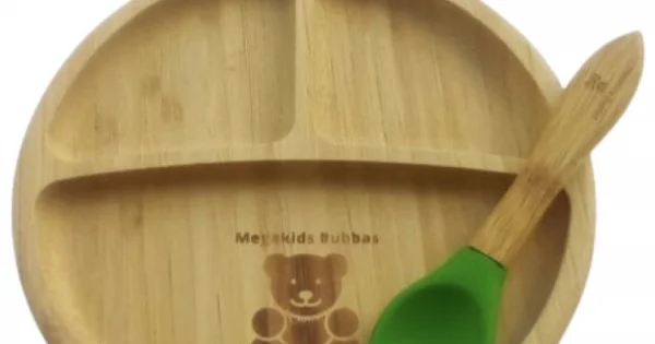 BUBBAS Bamboo Sectioned Weaning Plate - MEGBE20