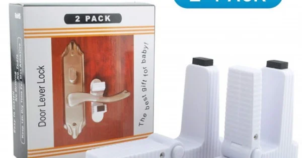 Safety Door Lever Lock, 2 Pack - MEGDL20